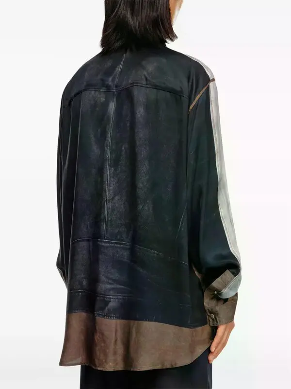 DIESEL® Logo-print Zip-up Shirt