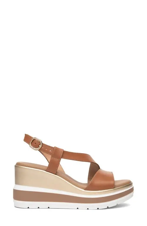 NEROGIARDINI Platform Wedge Sandal - Brown