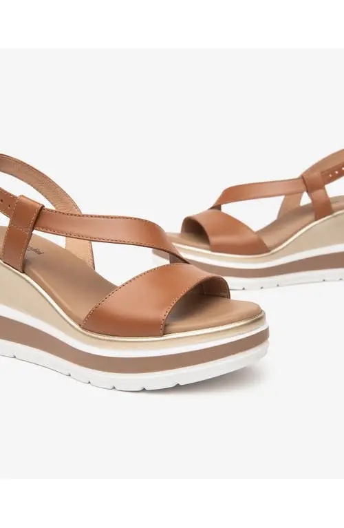 NEROGIARDINI Platform Wedge Sandal - Brown