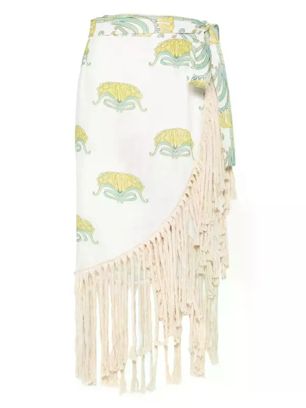 MAISON LA PLAGE Marie Louis Wrap Skirt - Neutrals
