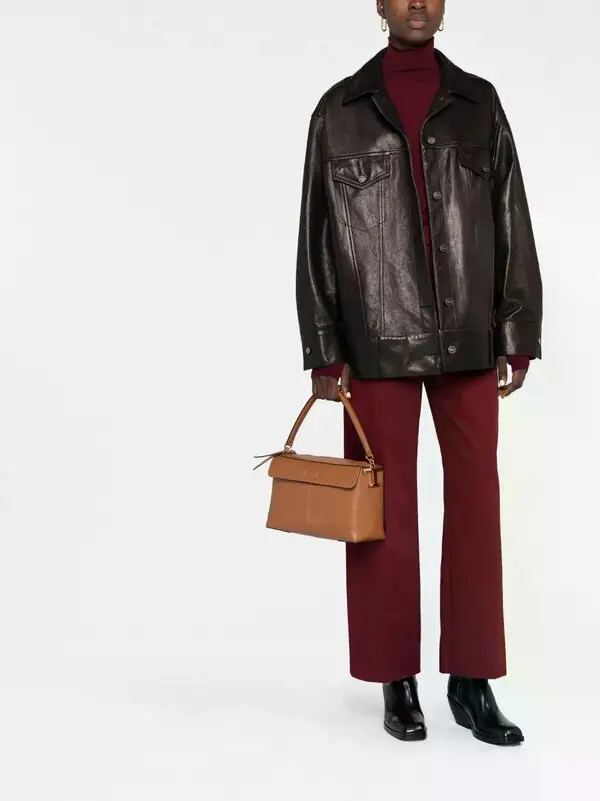 TOD'S Logo-charm Leather Tote Bag