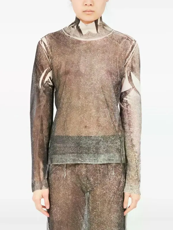 MAISON MARGIELA Semigraphic Silk Top