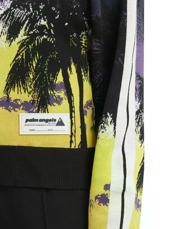 Palm Angels Sunset-print Roll-neck Jumper
