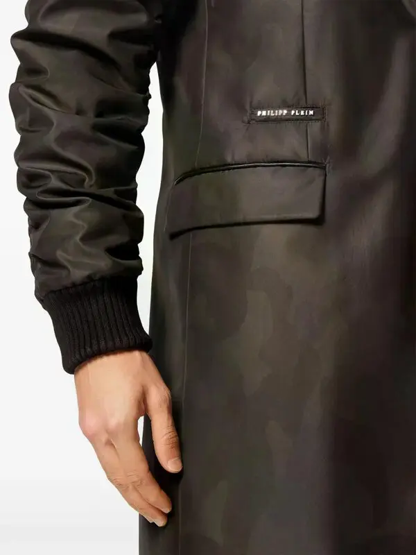 Philipp Plein Layered Camouflage-pattern Coat