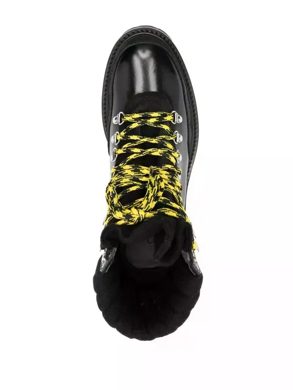 Off-White Patent Leather Ankle Boots With Signature Diag-stripe