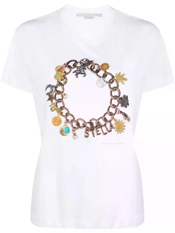 Stella McCartney Graphic-print Cotton T-shirt - White