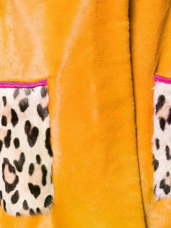 LISKA Animal Printed Sleeves Coat