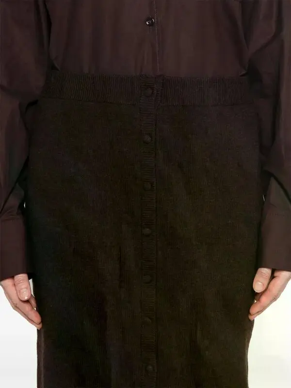 Victoria Beckham Button-detailed Midi Skirt