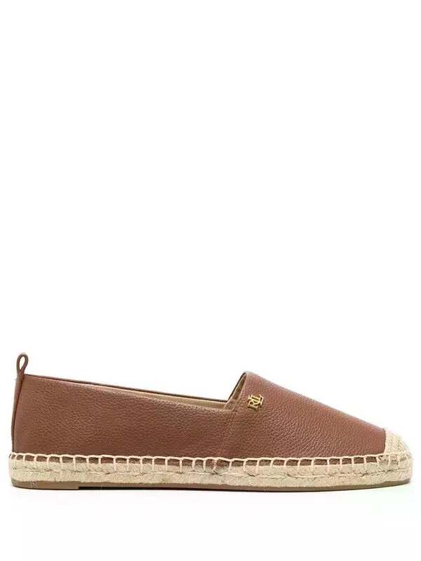 Ralph Lauren Cameryn Leather Espadrilles - Brown