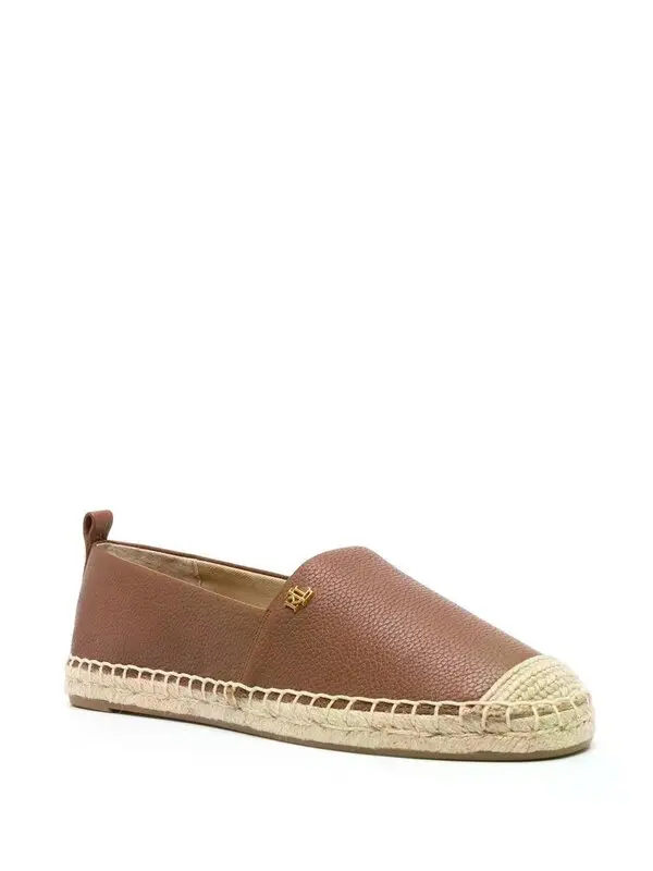 Ralph Lauren Cameryn Leather Espadrilles - Brown
