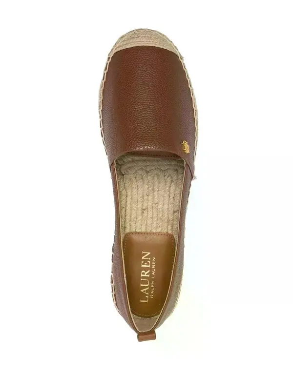Ralph Lauren Cameryn Leather Espadrilles - Brown