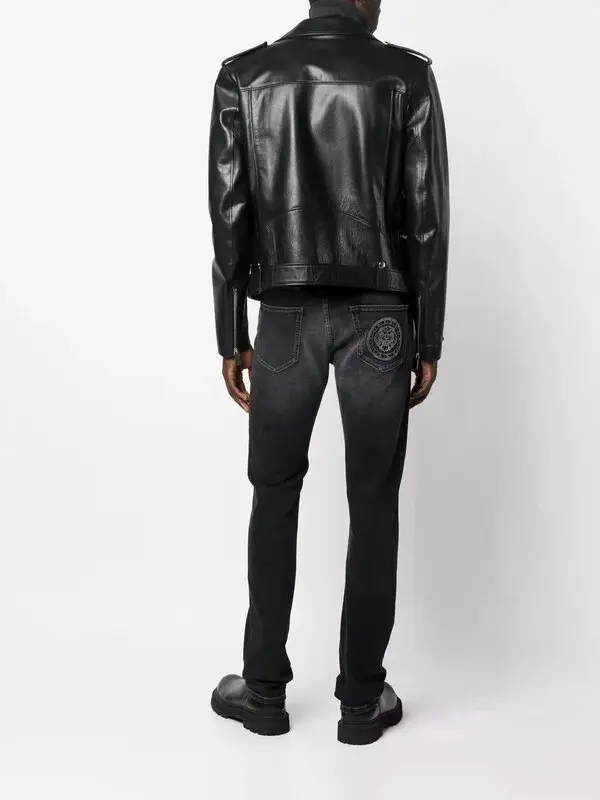 BILLIONAIRE Logo Patch Straight-leg Jeans