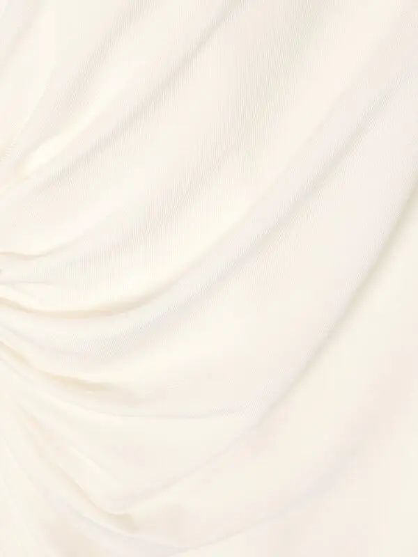 Alaïa Gathered Stretch-jersey Midi Dress - White