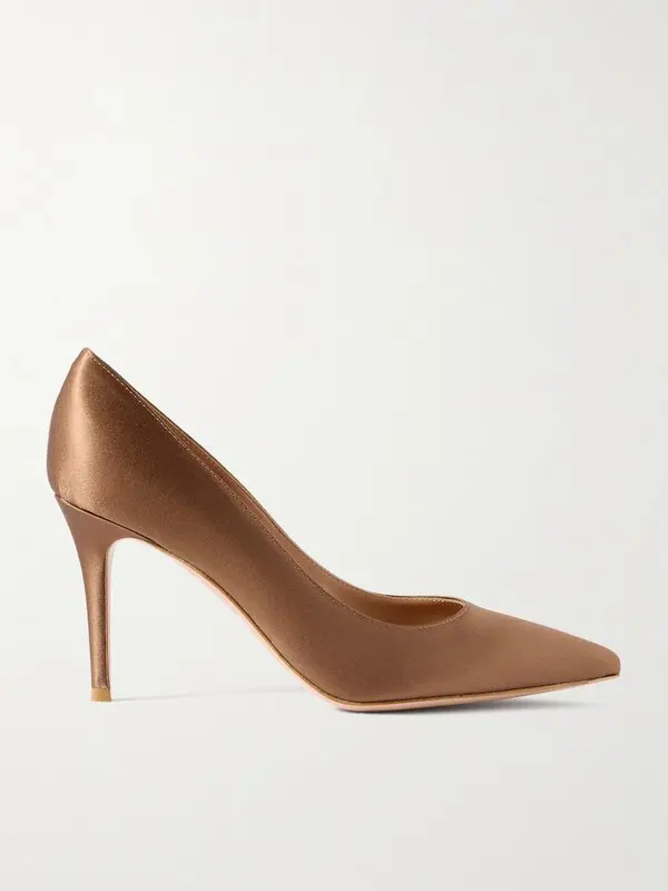 GIANVITO ROSSI 85 Satin Pumps