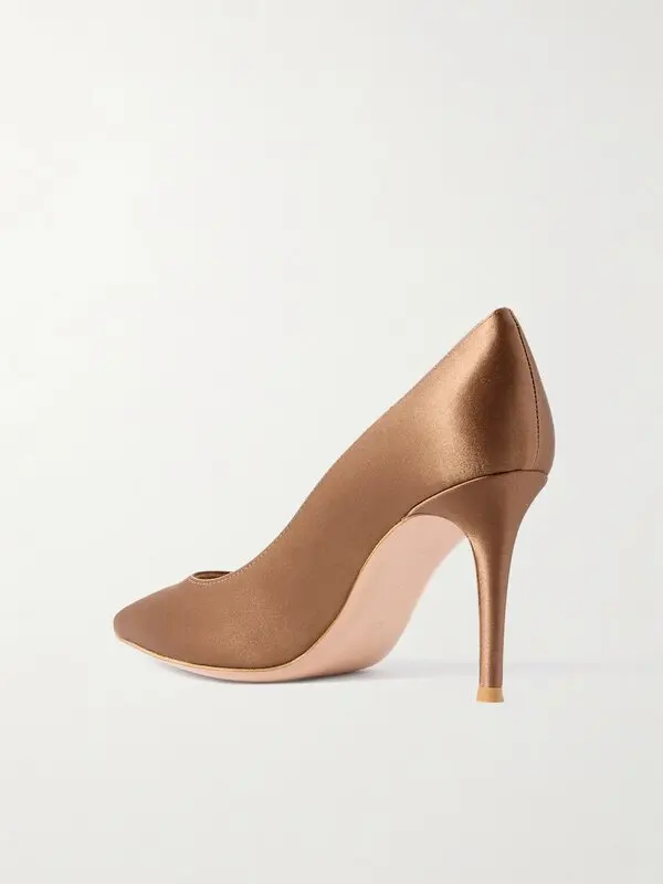 GIANVITO ROSSI 85 Satin Pumps
