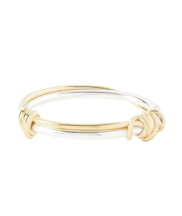 Bottega Veneta Two Tone Knotted Bracelet - Gold