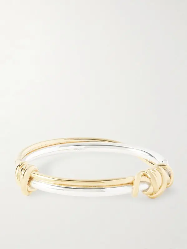 Bottega Veneta Two Tone Knotted Bracelet
