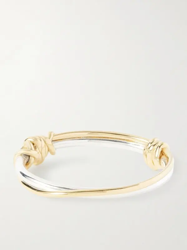 Bottega Veneta Two Tone Knotted Bracelet