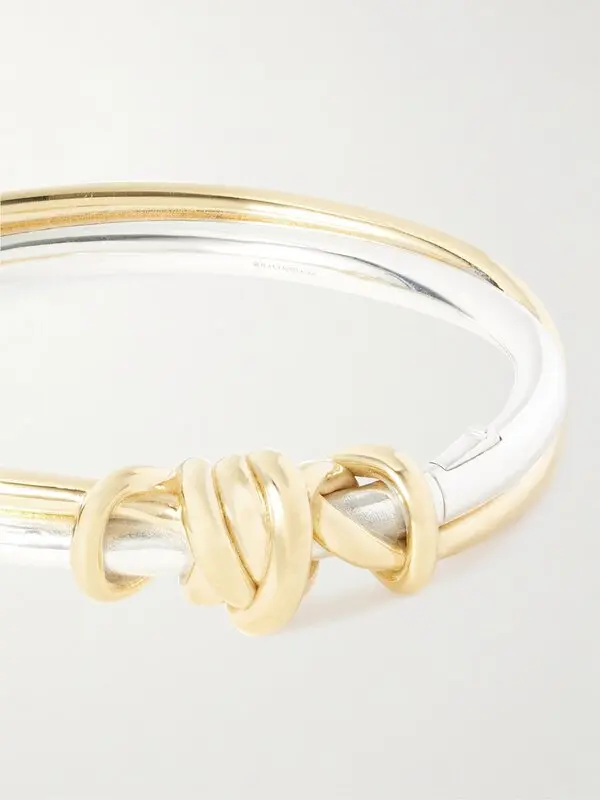 Bottega Veneta Two Tone Knotted Bracelet