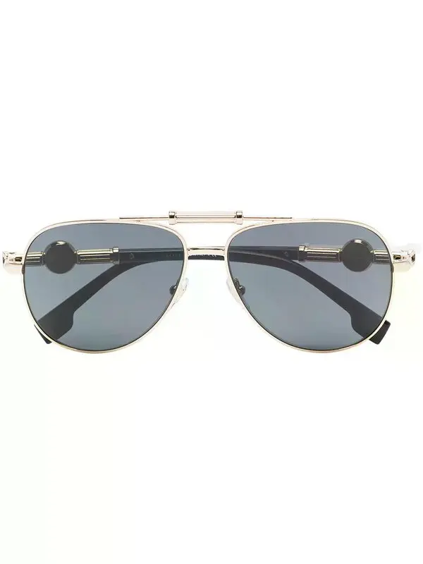 Versace Medusa Head Pilot-frame Sunglasses - Black