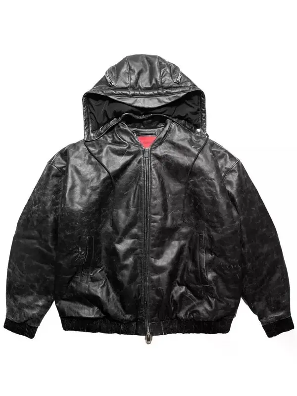 KUSIKOHC Leather Bomber Jacket