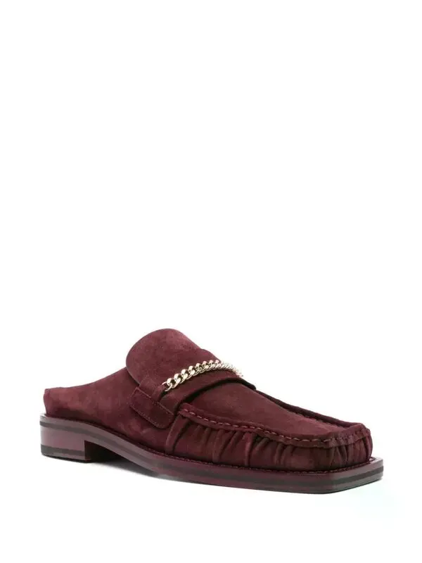 Martine Rose Chain-detail Suede Slippers