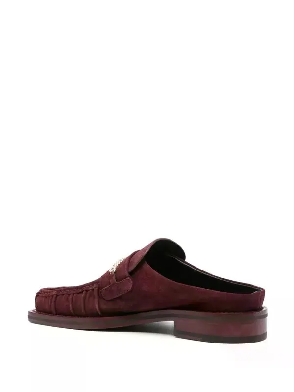 Martine Rose Chain-detail Suede Slippers