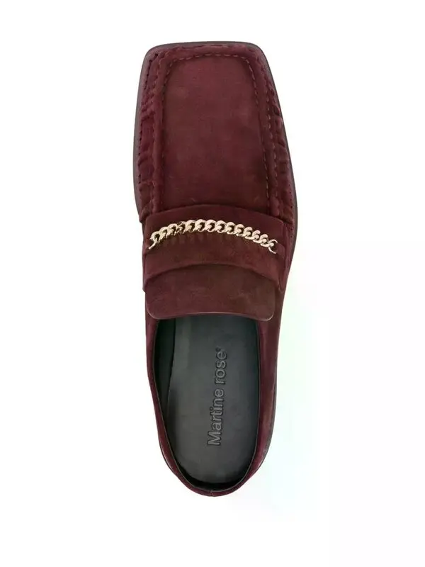 Martine Rose Chain-detail Suede Slippers
