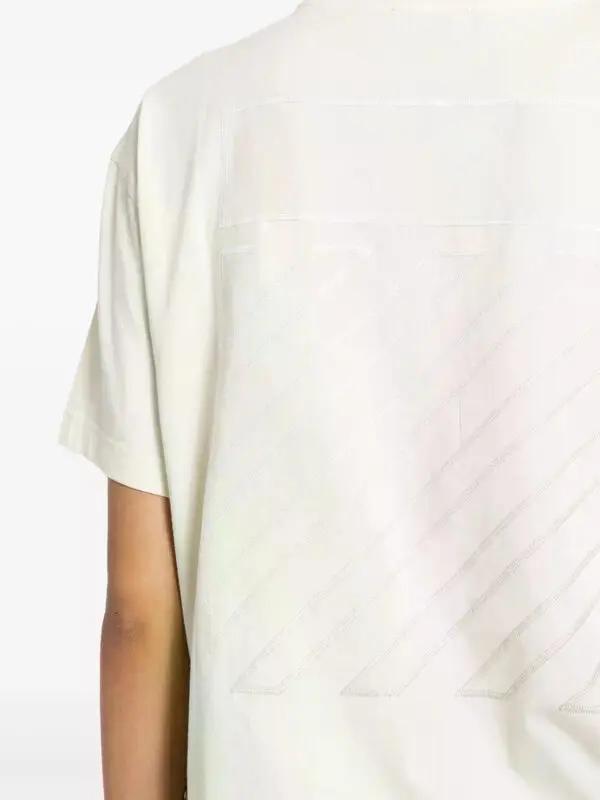Off-White Diag-stripe Cotton T-shirt