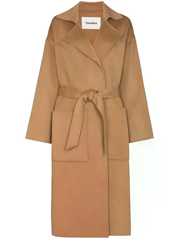 Nanushka Alamo Belted Midi Coat