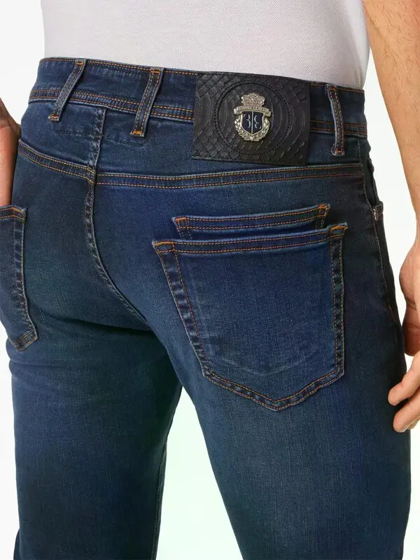 BILLIONAIRE Logo-patch Straight-leg Jeans