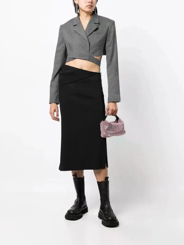 Rokh Cropped Wraparound Blazer