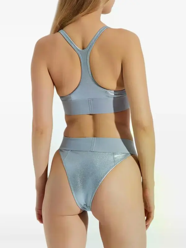 DIESEL® Metallic Racerback Bikini Top - Blue