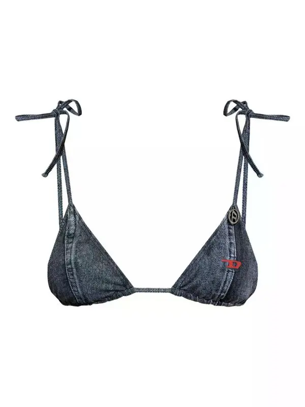 DIESEL Tatiana Denim Triangle Bikini Top - Blue