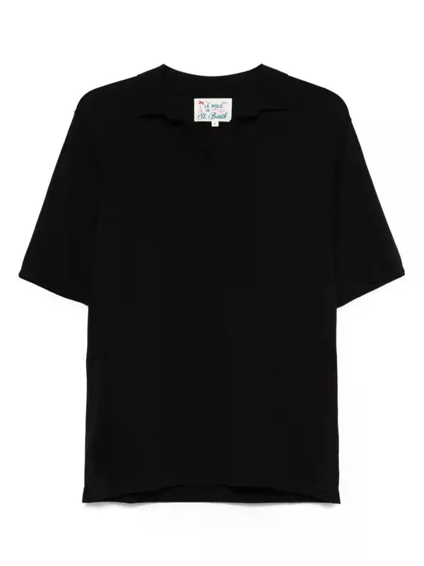 MC2 SAINT BARTH Cotton Polo Shirt - Black