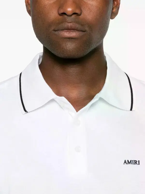 Amiri Cotton Polo Shirt - White