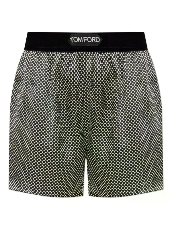 TOM FORD Polka-dot Lounge Shorts - Black