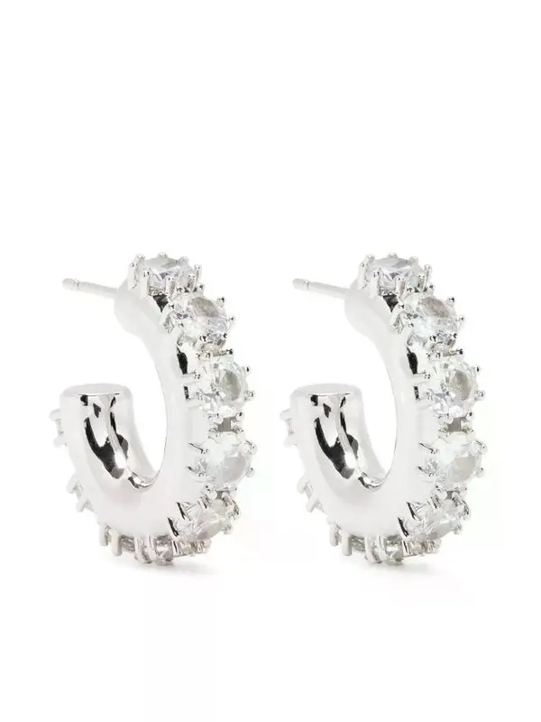 JUSTINE CLENQUET Nina Medium Earrings - Silver