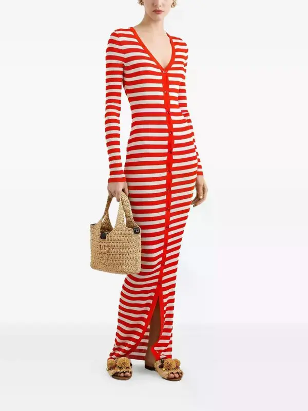 Dolce & Gabbana Striped Knitted Maxi Dress
