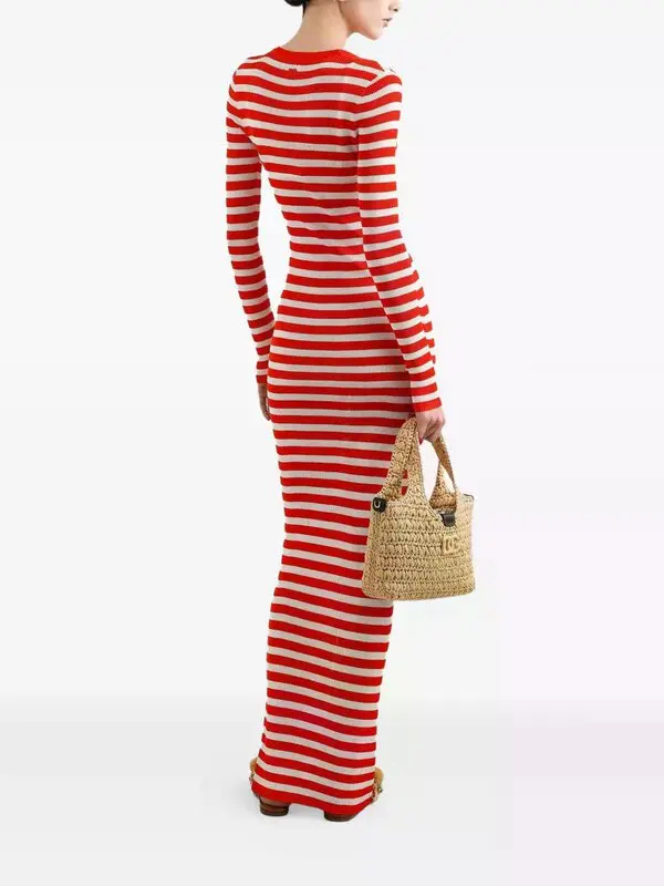Dolce & Gabbana Striped Knitted Maxi Dress