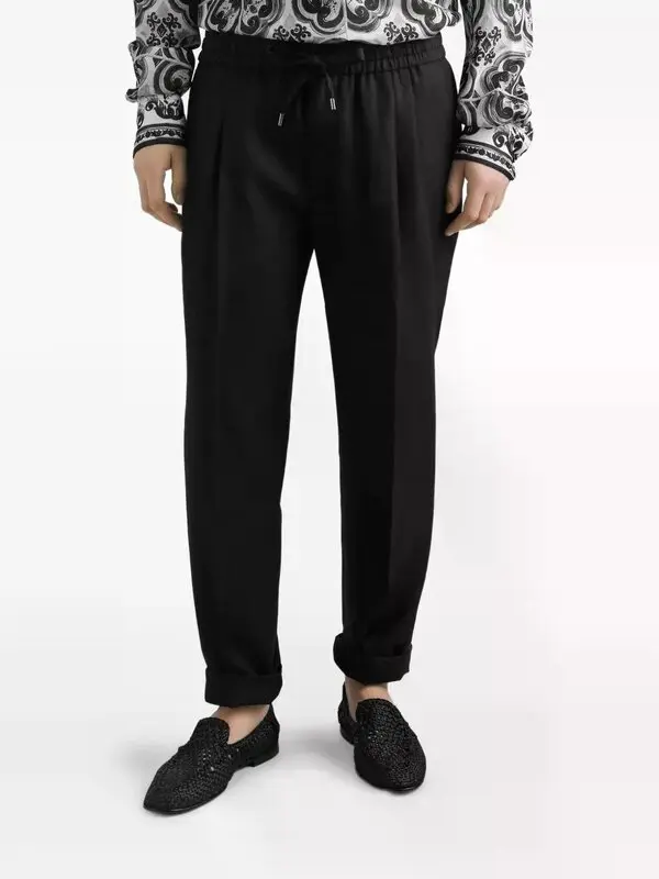 Dolce & Gabbana Drawstring-waist Pleated Trousers