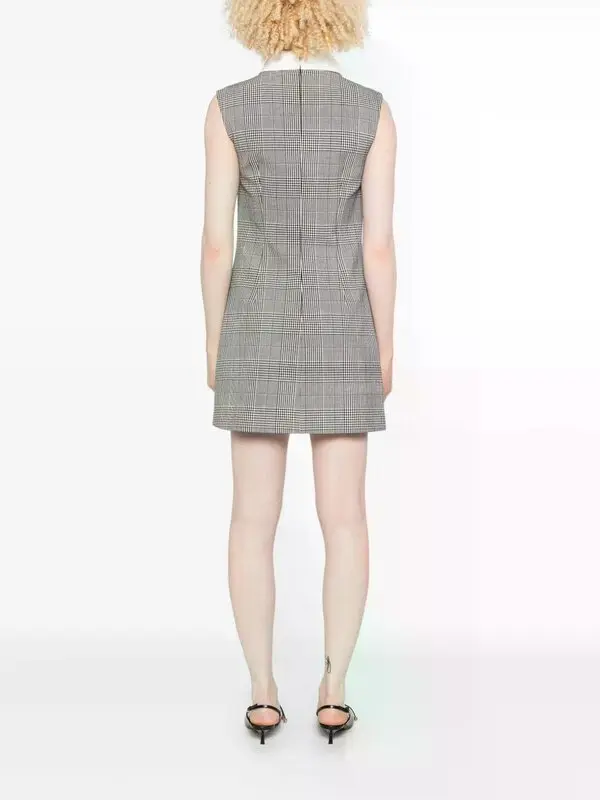 SELF-PORTRAIT Prince Of Wales-check Mini Dress - Black