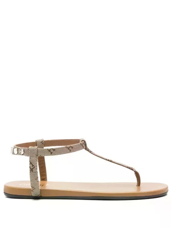 Herno Logo-print T-bar Sandals