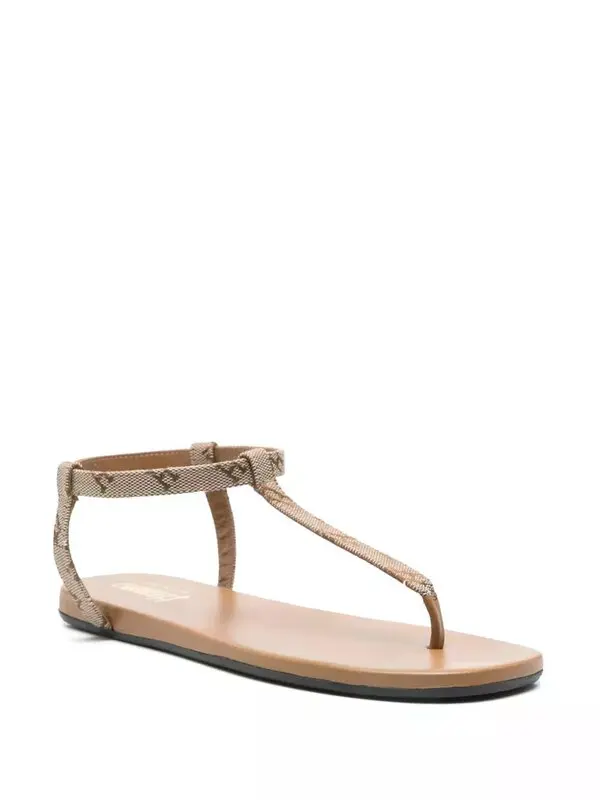 Herno Logo-print T-bar Sandals