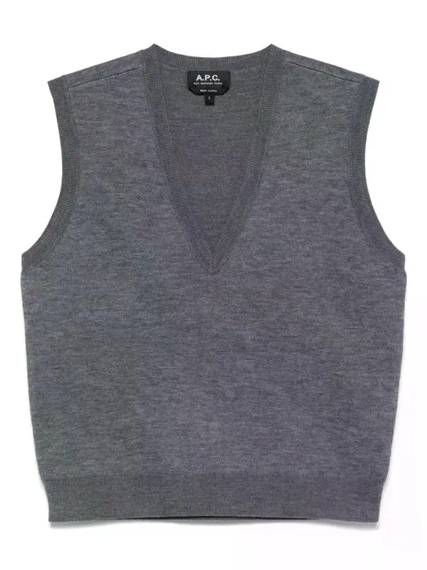 A.p.c. Virgin Wool Vest - Grey