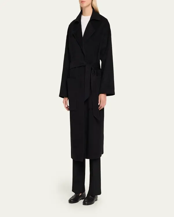 Nanushka Alamo Wool-blend Long Wrap Coat