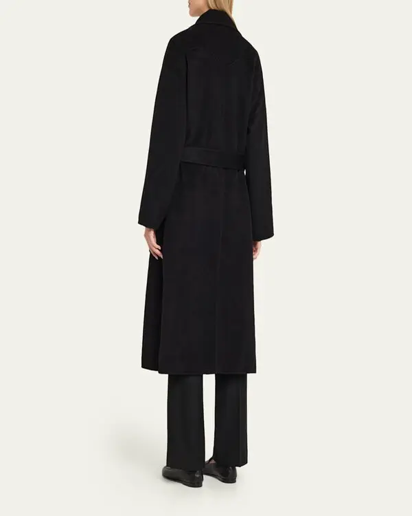 Nanushka Alamo Wool-blend Long Wrap Coat