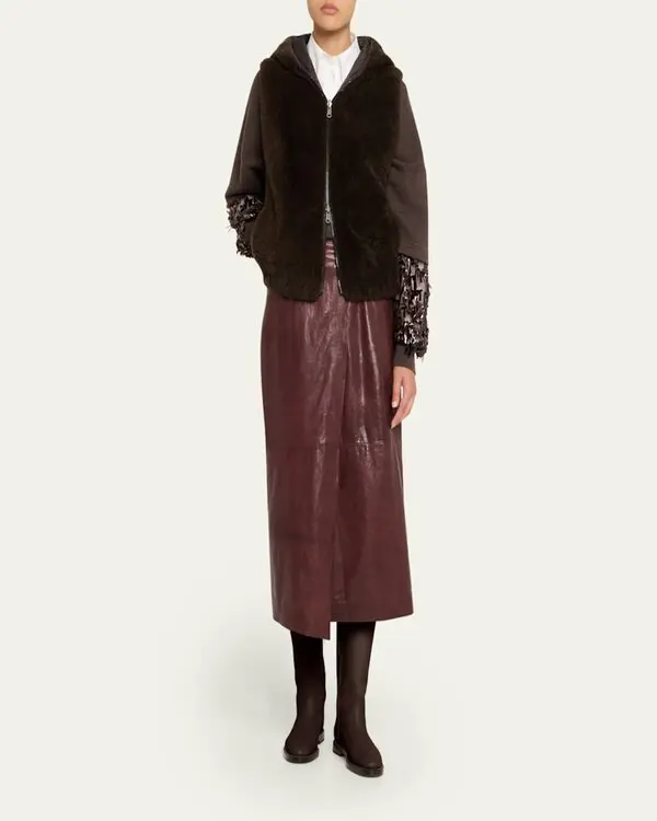 Brunello Cucinelli Reversible Hooded Goat Vest