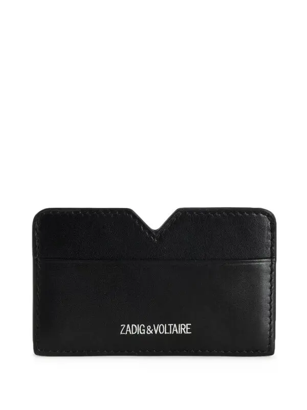 Zadig&Voltaire Logo-embroidered Card Holder - Black