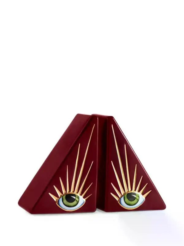L'Objet Lito Eye-motif Bookend - Red